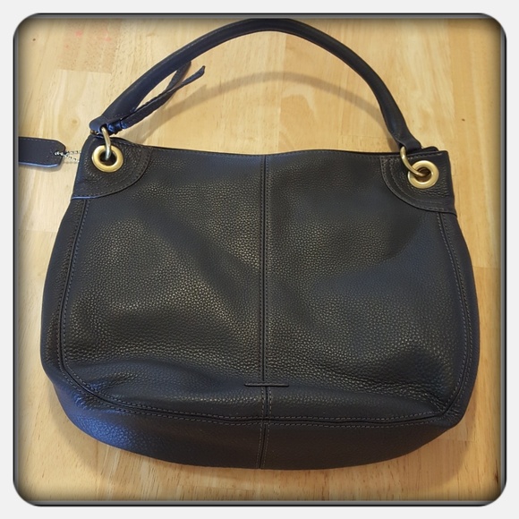 Fossil | Bags | Nwot Genuine Leather Large Black Fossil Karli Hobo ...